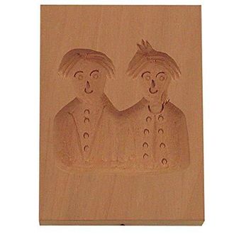 St&auml;dter 841246 Springerles- Model Max und Moritz Backform, Holz, braun, 8 x 5,5 x 3 cm