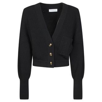 Victoria Beckham Cropped Cardigan - - Knitwear - Damen - Schwarzk - M