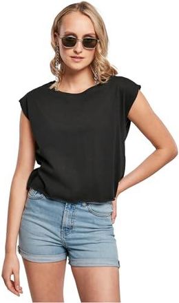 Urban Classics Ladies Organic Short Tee T-Shirt, Noir, XS Femme
