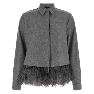 Fabiana Filippi Boxy Flanellhemd - - Blouses & Shirts - Damen - Grau - S