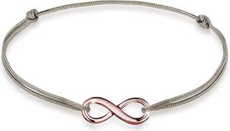Elli Armband Damen Infinity Unendlichkeit Anhänger Trend in 925 Sterling Silber (Rosé Vergoldet)
