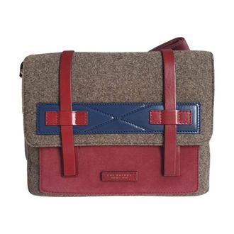 The Bridge Homme, Sacs, Multicolore, Taille: ONE Size Sac Business Vert Laine et Cuir