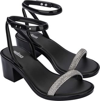 Melissa Shiny Heel Ad, Ballettschuhe für Damen, Schwarz, 35/35.5 EU