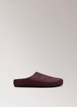Mango Chaussons en feutre bordeaux - Femme - 37 - MANGO