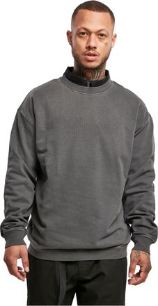 Urban Classics Herren Pigment Dyed Crew Neck Sweatshirt, Blackbird, L