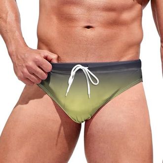 Generic Sous-v&ecirc;tements pour homme - Slip de bain - Short de bain moulant - Short de bain pour homme - Short de bain court avec short de bain, jaune, XXL taill