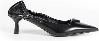 Prada Suede Decollete Mules with Buckle