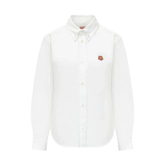 Kenzo Boke Flower Fitted Shirt aus Cotton Oxford - - Blouses & Shirts - Damen - Wei&szlig; - S
