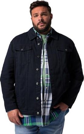 Men Plus Hommes Grandes Tailles L-8XL Veste en Jean Men+, Denim color&eacute; et Poches Poitrine - Jusquau 8 XL Bleu Marine 8XL 835446130-8XL
