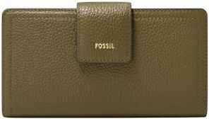 Fossil Logan Femme Pochette en Cuir Verte, SL7830316