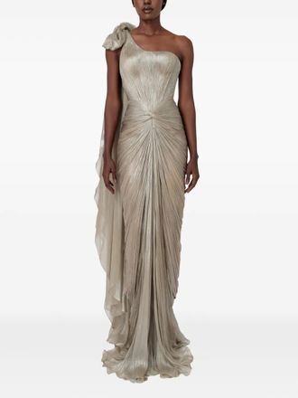Iris Serban robe longue Lissa &agrave; une &eacute;paule - Gris