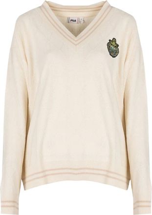 Fila Pull-over &agrave; col en V Telling - Femme - Pulls - Beige - Taille: 42 FR