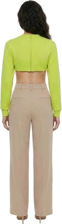 Dolce & Gabbana Womens Green Elastane Long Sleeve T-Shirt