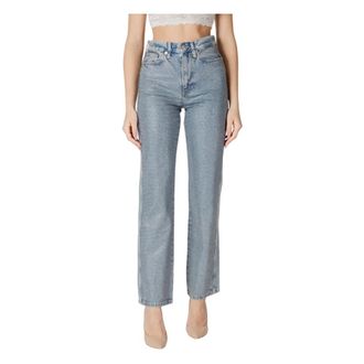 Only Rhinestone Embellished Denim Jeans - - Jeans - Damen - Blau - W28 L32