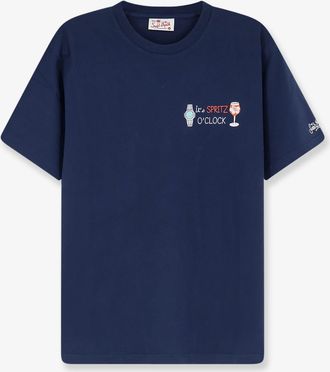 MC2 Saint Barth Portofino cotton T-shirt with embroidered logo on the front - MC2 SAINT BARTH - gender_Man