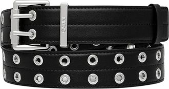 Ganni Femme, Accessoires, Noir, Taille: M/L Ceinture &agrave; oeillets doubles