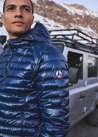 Jott Doudoune l&eacute;g&egrave;re &agrave; capuche Marine Nico shiny - Taille L