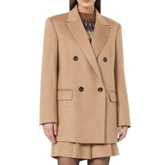Max Mara Virgin Wool Double-Breasted Blazer - Brown