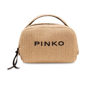 Pinko Pinko, Femme, Sacs, Beige, Taille: ONE Size Necessaire Rafia