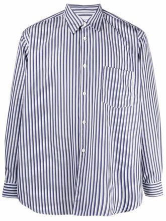 Comme Des Gar&ccedil;ons chemise oversize &agrave; rayures - Bleu