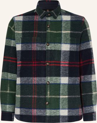 Barbour Flanell-Overshirt Woodlane gruen