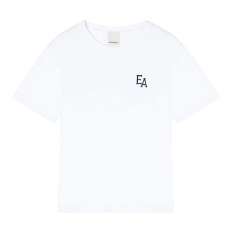 Emporio Armani Eagle Club Jersey T-Shirt - - Tops - Damen - Wei&szlig; - M