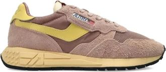 Autry Femme, Chaussures, Rose, Taille: 40 EU Baskets en cuir et textile
