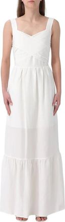 Liu Jo Femme, Robes, Blanc, Taille: 42 FR Abito in cotone