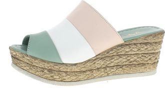Andrea Conti Damen Pantolette, Peppermint/weiß/Rose, 40 EU