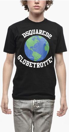 Dsquared2 Cotton Crewneck T-Shirt GLOBETROTTER size Xs