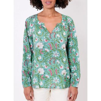 La Fianc&eacute;e Du M&eacute;kong Blouse coton imprim&eacute;e ample OCO
