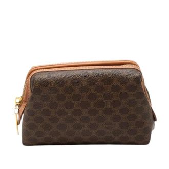 Celine Pre-owned Coated Canvas Pouch - Femme - Pre-owned - Brun - Taille: ONE Size