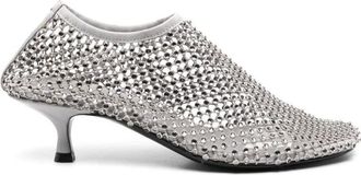 CHRISTOPHER ESBER Femme, Chaussures, Gris, Taille: 36 EU Chaussures Talon Aiguille en Maille de Cristal