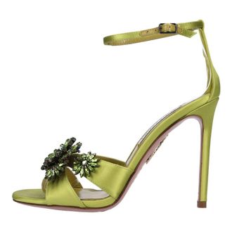 Aquazzura Crystal Margarita Sandal 105 - - Shoes - Damen - Gr&uuml;n - 38 1/2 EU