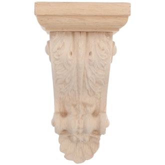 Artibetter BAZEITFLOW Holz Corbels f&uuml;r Regale Traditioneller Geschnitzter Massivholz balkenhalter mit Europ&auml;ischem Bogen Design Einfache Montage Dekorative Wand 