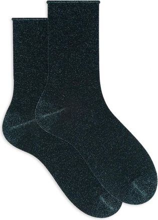Gallo Gallo, Femme, Sous-v&ecirc;tements, Vert, Taille: ONE Size Short Plain Lurex Socks