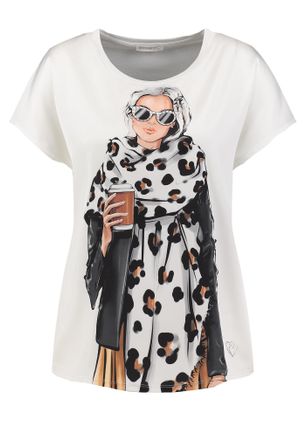 Key Largo Key Largo Damen Coffee Round T-Shirt, Offwhite (1001), Small