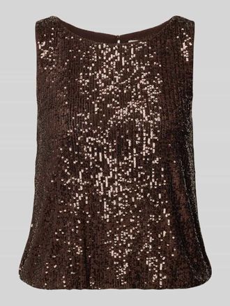 Vera Mont Regular Fit Top mit Allover-Pailettenbesatz