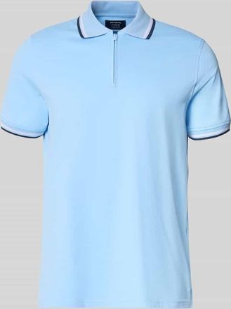 Mc Neal Slim Fit Poloshirt mit Kontraststreifen und Rei&szlig;verschluss