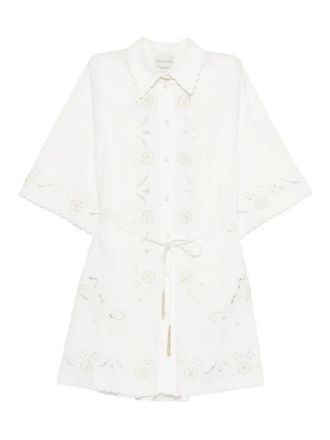 Forte_Forte Knielanges Kleid - Wei&szlig;