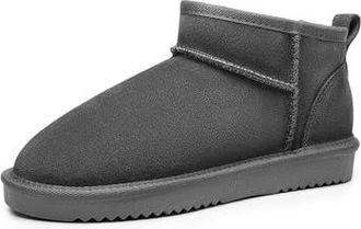 Dream Pairs Bottes de Neige pour Femmes Confortable Bottes Hiver Antid&eacute;rapante et Durable Mini-Botte FuzzyClassic,Size 40.5,Gris,SDSB2405W