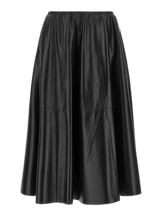 Alberta Ferretti Lederrock - Schwarz