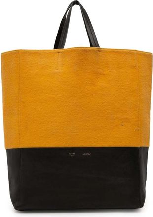 Celine Shopper - Small Bicolor Suede and Calfskin Vertical Cabas To - Gr. unisize - in Orange - für Damen