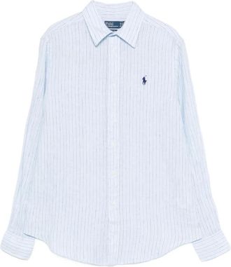 Ralph Lauren Femme, Blouses et Chemises, Bleu, Taille: 40 FR Long Sleeve Collared Sport Shirt