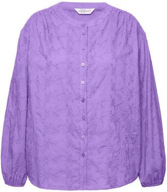 STUDIO UNTOLD Satinbluse Bluse oversized Struktur-Qualit&auml;t Ballon-Langarm