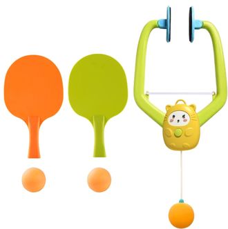 Generic Tragbarer Tischtennistrainer - Tischtennisspiel mit Schl&auml;gern und B&auml;llen, Tischtennis f&uuml;r den Innenbereich f&uuml;r Kinder | Tischtennis f&uuml;r Kinder, Traini