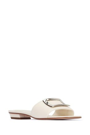 Roger Vivier Womens Mule Sandal Beige Leather