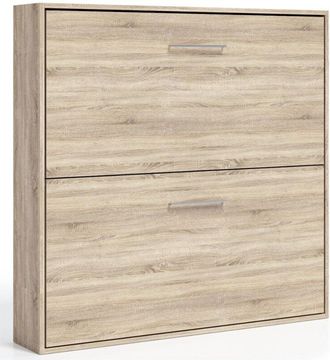 Les Tendances Les Tendances - Lit escamotable superpos&eacute; ch&ecirc;ne clair 2 couchages 90x190 Spaky