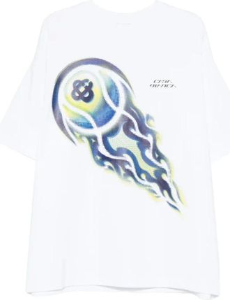 Casablanca Homme, Tops, Blanc, Taille: XL T-shirt &agrave; imprim&eacute; graphique