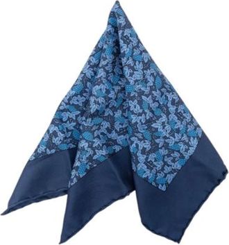 Herm&egrave;s Pre-owned Pocket Scarf (Grape Vines) - Femme - Pre-owned - Bleu - Taille: ONE Size